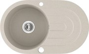 Laveo Dafne, 1-komorový granitový dřez 780x470x204 mm, béžová, LAV-SBD_481T