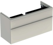 Geberit Smyle Square - Umyvadlová skříňka, 118x47x62 cm, 2 zásuvky, pískově šedá 500.355.JL.1