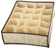 VERK GROUP Organizér na spodní prádlo, KIPIT, 24 přihrádek, béžový, 34 x 30 x 10 cm