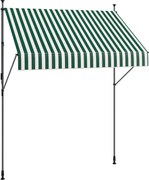 Outsunny Sluneční Markýza 2x1,2 m s Výsuvným Ramem, Zahradní Sluneční Plachta s Hliníkovým Rámem a Polyesterem 180g/㎡, pro Zahradu, Balkon a Terasu, Z