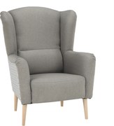 designové křeslo, ušák, látka capuccino/vzor, Tempo Kondela BELEK
