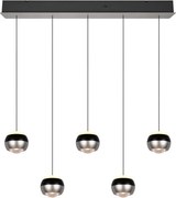 Černé/ve stříbrné barvě LED závěsné svítidlo Orbit – Trio Select