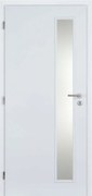 Doornite CPL Interiérové dveře TIKA1 sklo, 80 L, 80 × 197 cm, CPL laminát, levé, bílé, prosklené80 × 197 cm