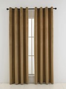 MK Lůžkoviny Sametové zatemňovací závěsy Cesar hnědé - 140 x 160 cm (2ks) - kroužky