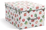Kartonový úložný box s víkem/dekorativní 37x50x15 cm Engla Christmas Storage – Bigso