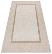 Koberec SISAL SION Rám 21782 ploché tkaní ecru, béžová