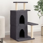 Škrabadlo pro kočky se sisalovými sloupky tmavě šedé 97 cm 172114