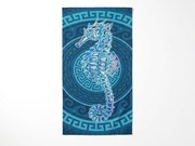 Rychleschnoucí XXL plážová osuška HIPPORA modrá 150 x 210 cm, 100% mikrovlákno