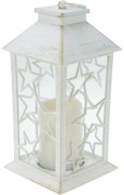 Lucerna s LED svíčkou Trifle Star bílá, 14 x 28 cm