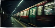 Sablio Ručník Metro v tmavé stanici - 30x50 cm