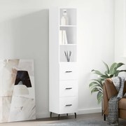 Skříň highboard bílá 34,5 x 34 x 180 cm kompozitní dřevo