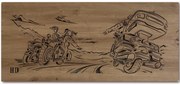 Li-Go "Motorkáři" světelný obraz 230V 120x50cm provedení povrchu: dub světlý