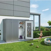 Skříňka na nářadí Biohort Barva: Stříbrná metalíza, Rozměr: 90 93x83x182,5
