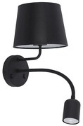 Nástěnná lampa MAJA 1xE27/15W/230V + 1xGU10/10W/230V černá