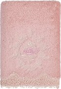 Ručník DESTAN s krajkou 50x100 cm Starorůžová