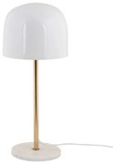 Bílá stolní lampa s kovovým stínidlem (výška 50 cm) Manta – Leitmotiv