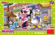 DINO Hra Puzzle Disney Junior Minnie na Montmartru 15 dílků v krabici dn301269