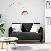 Loveseat Sofa Černý 109 cm samet
