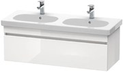 Duravit DuraStyle - Umyvadlová skříňka 40x115x45 cm, 1 zásuvka, lesklá bílá DS638602222