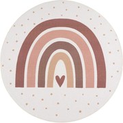 Krémový pratelný dětský koberec ø120 cm Coco 1132 – Ayyildiz Carpets
