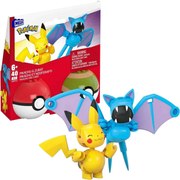 _Ostatní 1_ Pokémon Megablok set 2x Pokéball Pikachu + Zubat stavebnice 40 dílků 25hxp12