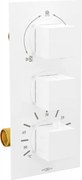 Mexen Cube termostatická baterie vanovo-sprchová, 3cestná, bílá - 77503-20
