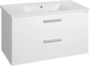 Aqualine Aqualine, VEGA umyvadlová skříňka 100cm, 2xzásuvka, bílá, VG103
