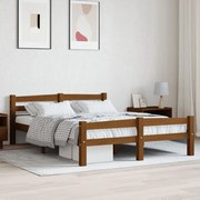 Rám postele bez matrace Honey Brown Masivní borovicové dřevo 322078