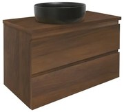 Koupelnová skříňka s krycí deskou SAT B-Way 79x50x45 cm ořech mat BWAY280NUTDESK