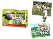 Ovečka Shaun Shaun the Sheep - Oboustranné puzzle s pastelkami 50 ks