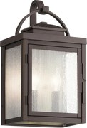 Venkovní lucerna Elstead CARLSON M IP44 2xE14 hnědá barva 37 cm