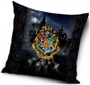 Polštář Harry Potter - motiv "Na loďkách do Bradavic" - 40 x 40 cm
