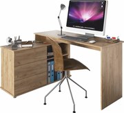 Univerzální rohový PC stůl, dub artisan, TERINO