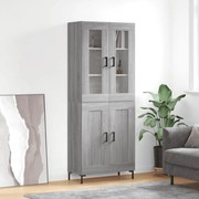 Skříň highboard šedá sonoma 69,5 x 34 x 180 cm kompozitní dřevo 3198343