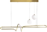 Toolight Toolight, LED stropní osvětlení 120cm, LHJ039-CP, zlatá matná, OSW-60024