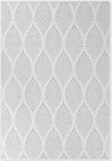 NORTHRUGS, Kusový koberec Duet Liora 106246 White/Gray - na ven i na doma, 120x170, šedá, chodba / předsíň