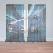 Sablio Záclony Mustang Modré pozadí: 2ks 150x250cm