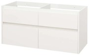 Mereo Opto - Umyvadlová skříňka 121x58x46 cm, 4 zásuvky, bílá CN913S