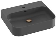 Ravak Ceramic - Umyvadlo 55x45 cm, s přepadem, otvor pro baterii, antracit XJX03155005
