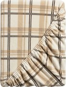Prostěradlo mikroplyš PLAID 200x200 cm krémové