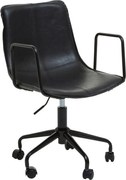 Černá kancelářská židle z imitace kůže Branson – Premier Housewares
