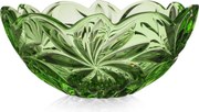 Aurum Crystal mísa Flora green 280 mm