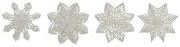 House Doctor Papírová vánoční ozdoba Snowflake White 15 cm – set 4 ks, bílá barva, papír
