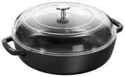 Staub Litinový kastrol se skleněnou poklicí Braiser, 28 cm, černý 12722823