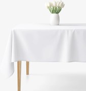 Goldea hranatý ubrus 100% bavlněné plátno - bílý 120 x 140 cm
