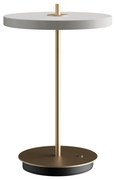 Světle šedá LED stmívatelná stolní lampa s kovovým stínidlem (výška 31 cm) Asteria Move – UMAGE