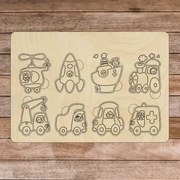 Dřevěná vkládačka Montessori - Vozidla | SENTOP H021