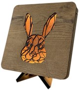Li-Go "Hlava zajíce" lampa 19x19cm provedení povrchu: dub světlý