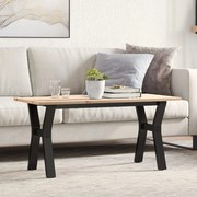 Konferenční stolek s Y rámem 100x50x45 cm borové dřevo a ocel 3282710