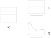 Prostoria designové sedačky Layout Sofa Seat L